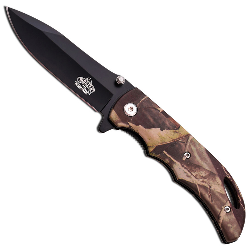 Master USA Black Blade Spring Assisted Folding Knife | Valley Combat