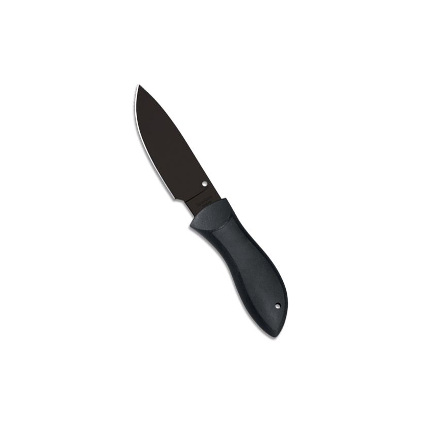 Spyderco Bill Moran Drop Point Black Blade Plain Edge Fixed Blade Knife ...