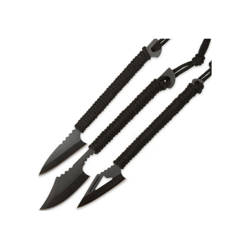Exclusive Survival Harpoons Triple Knife Set with Sheath | Valleycombat.com